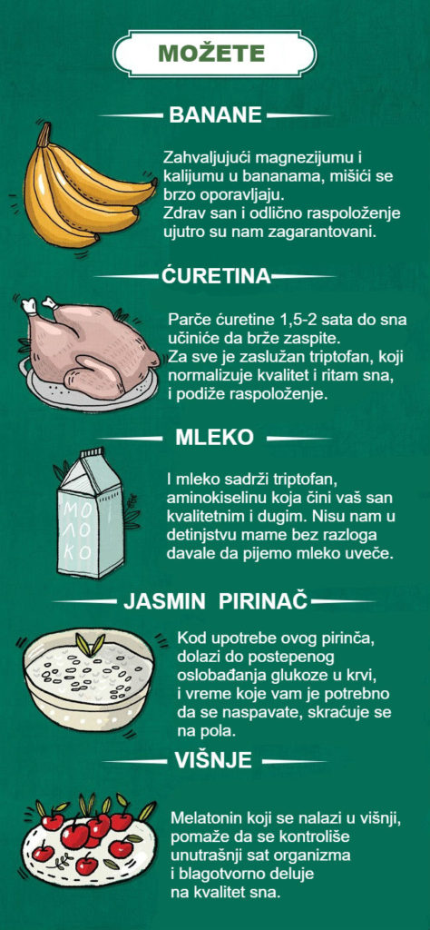 10 namirnica koje smete i koje ne smete da jedete pred spavanje - Uspešna žena